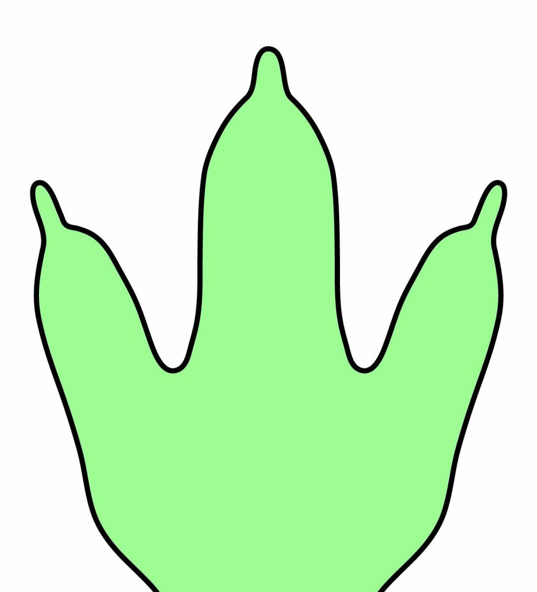 След динозавра рисунок - 67 фото