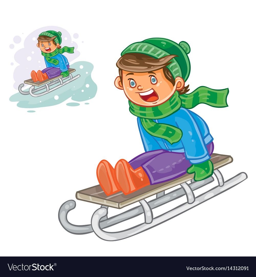 Санки рисунок для детей 75 фото